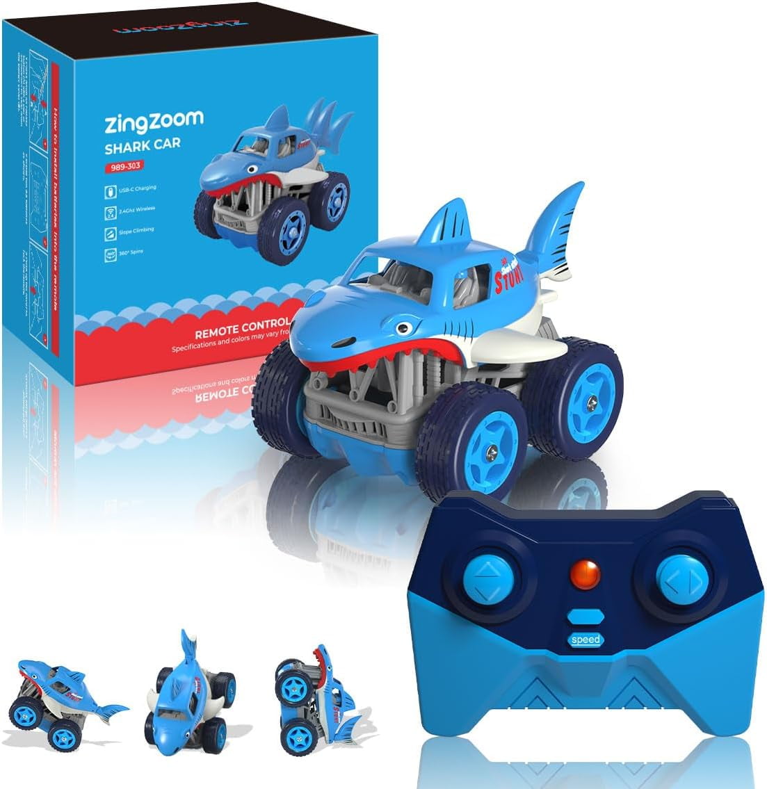 Mini Shark Remote Control Car, Rechargeable Fast Direct Charging RC ...
