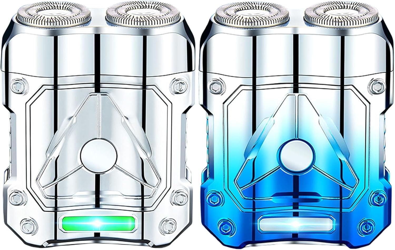 Mini Shaver, Compact Electric Razor, Portable Rotary Dual Ring Electric ...