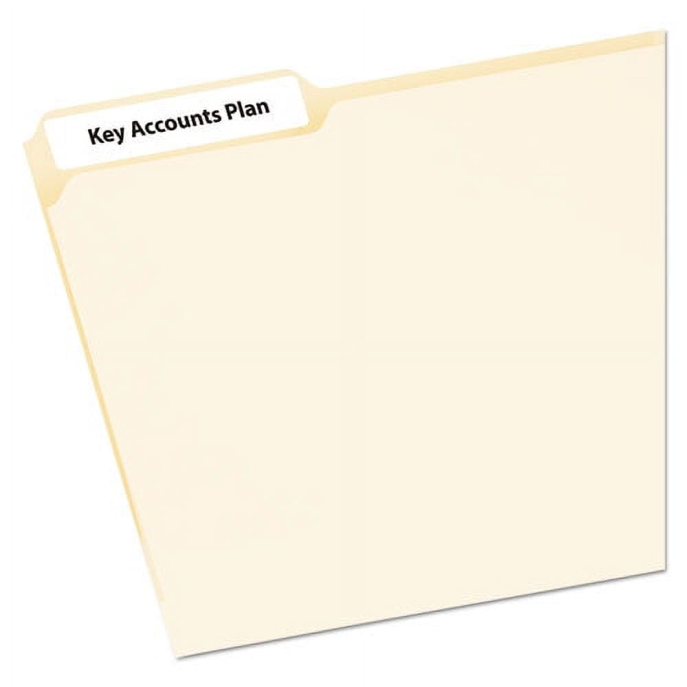 Mini-Sheets Permanent File Folder Labels, 0.66 X 3.44, White, 12/sheet ...