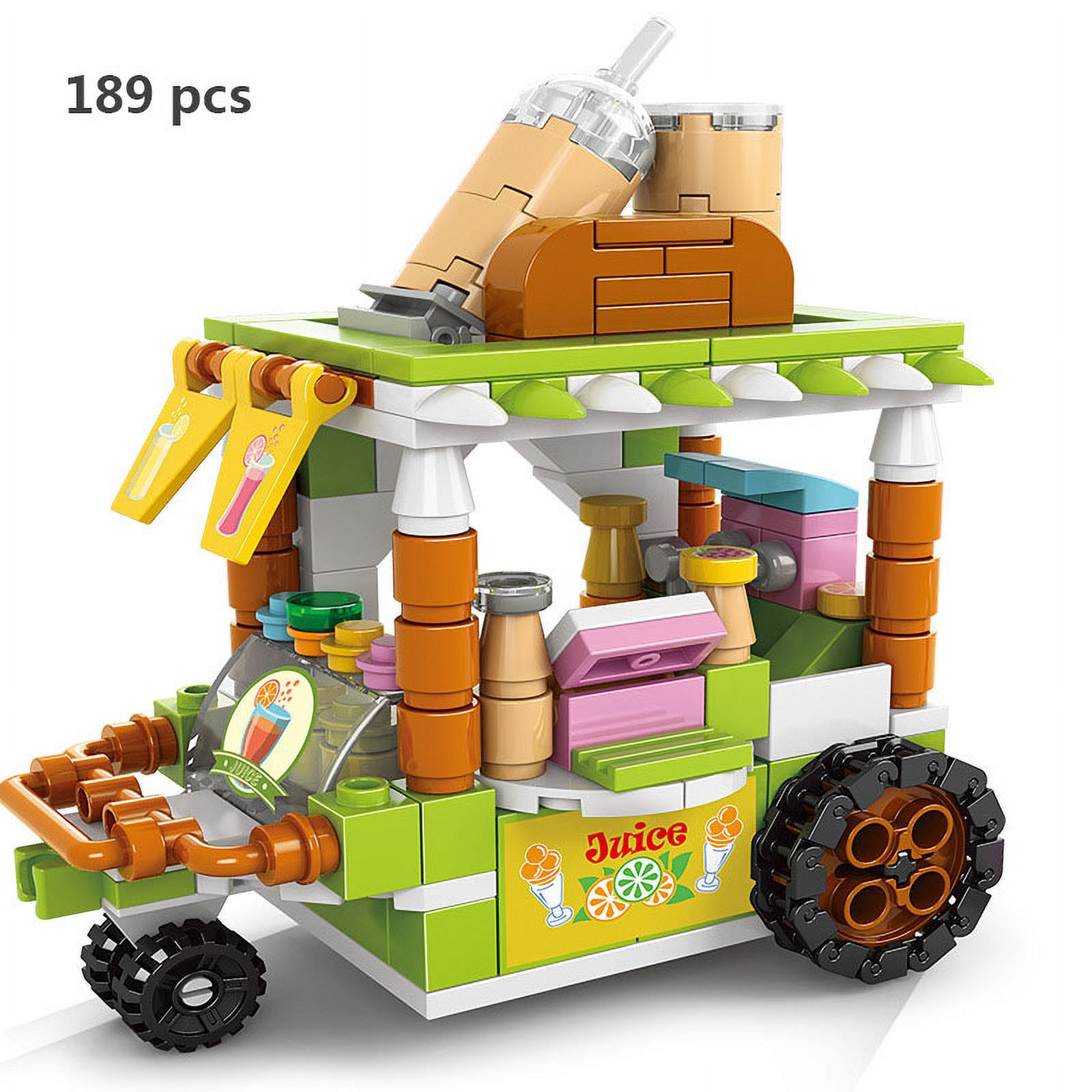 Mini Shop Market Street View Sets Model Building Blocks Hamburger ...