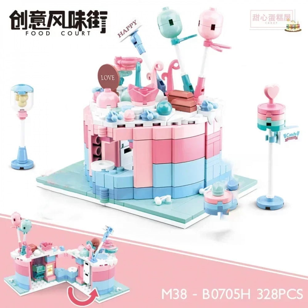 Mini Shop Market Street View Sets Model Building Blocks Hamburger ...