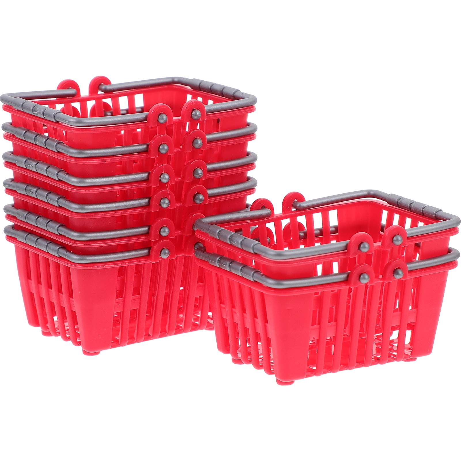 Mini Shopping Basket Cart Furniture Dolly Children Toys Picnic Girl Red ...