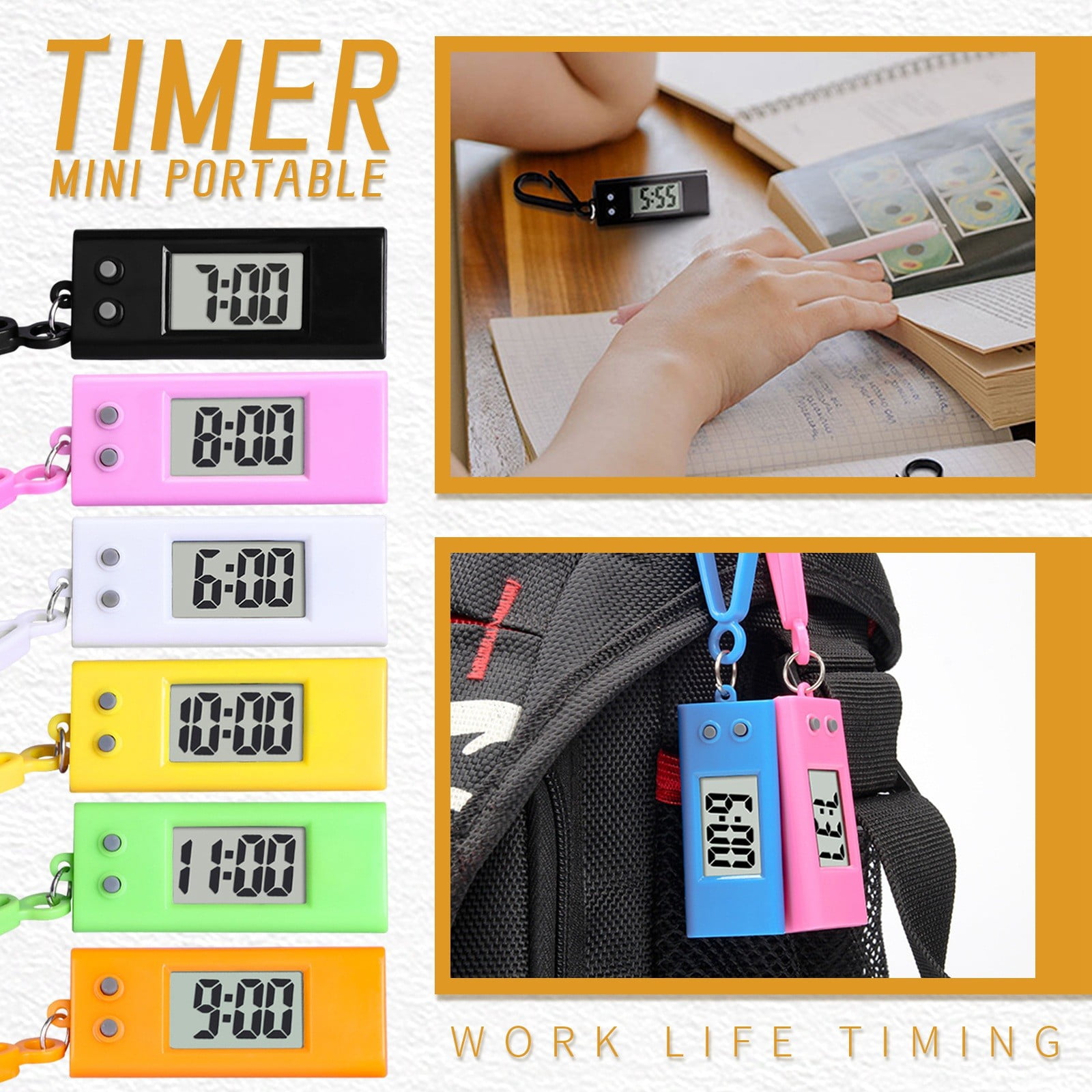 Mini Silent Electronic Watch Timer With Lanyard, Portable Durable ...