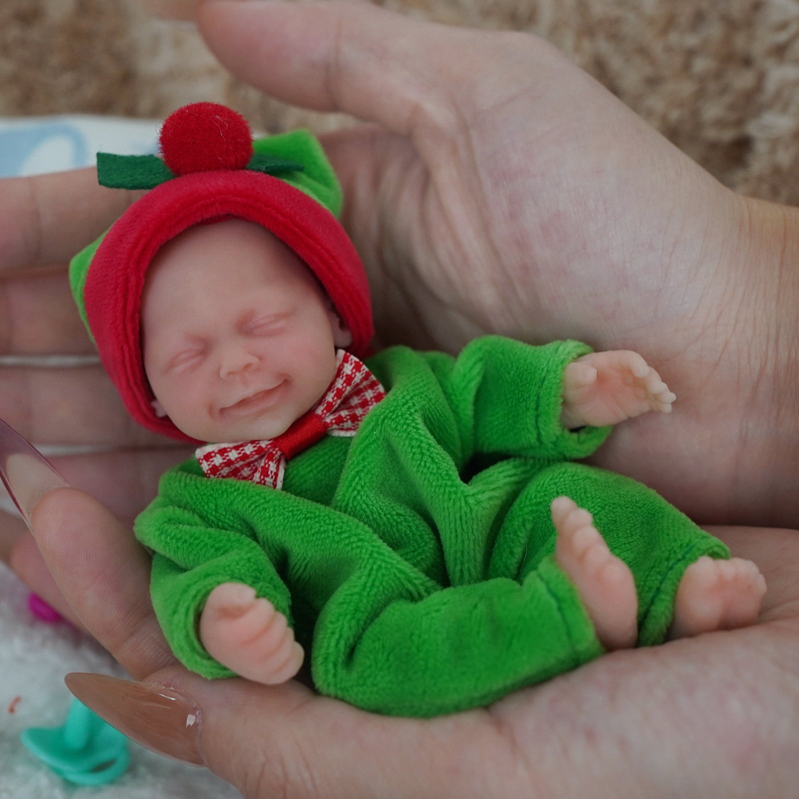 Mini Silicone Baby, 5.5 Inch Reborn Baby Dolls Silicone Full Body ...