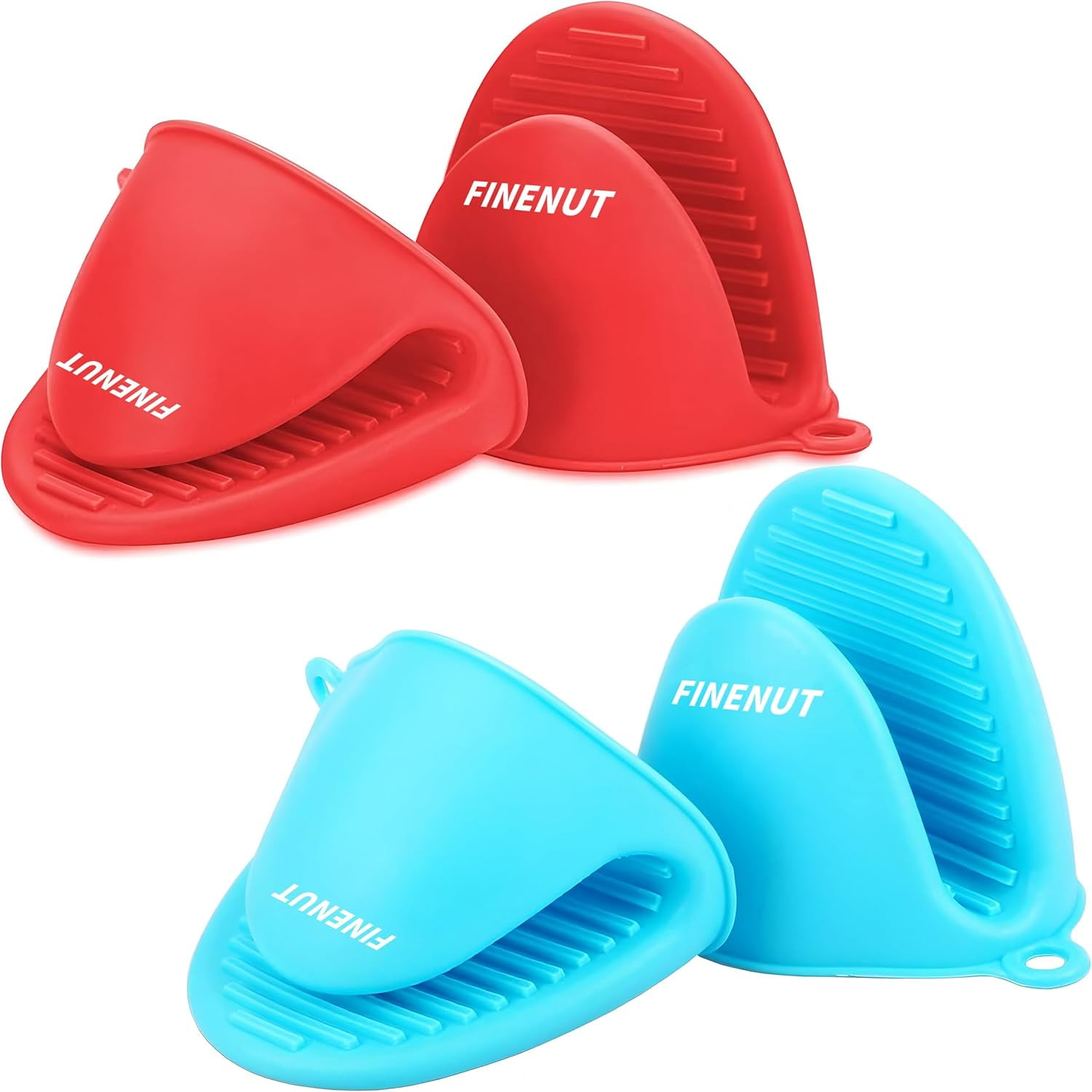 Mini Silicone Oven Mitts 4PCS(2 Pairs) Non-Toxic Heatproof Cooking ...