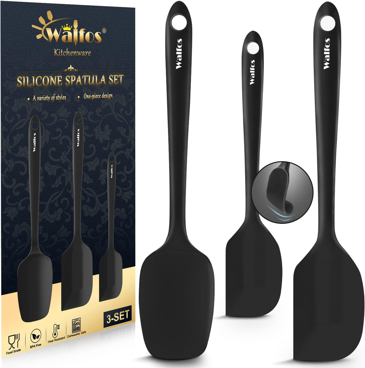 Mini Silicone Spatula Set of 3（600°F), Heat Resistant small Kitchen ...