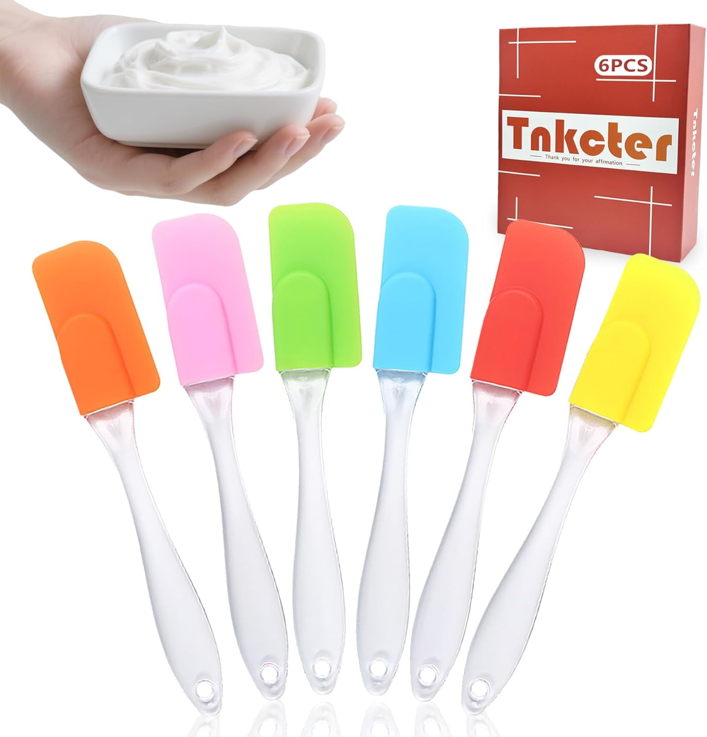 Mini Silicone Spatula Set 6 Pack – Heat-Resistant,Reusable & Non-Stick ...