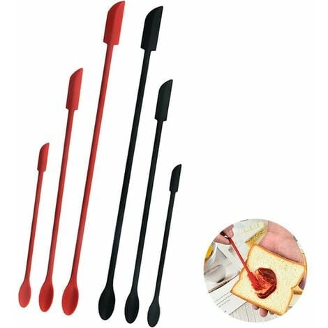 Mini Silicone Spatulas, 6 Pieces Small Silicone Spatulas, Double-Headed ...