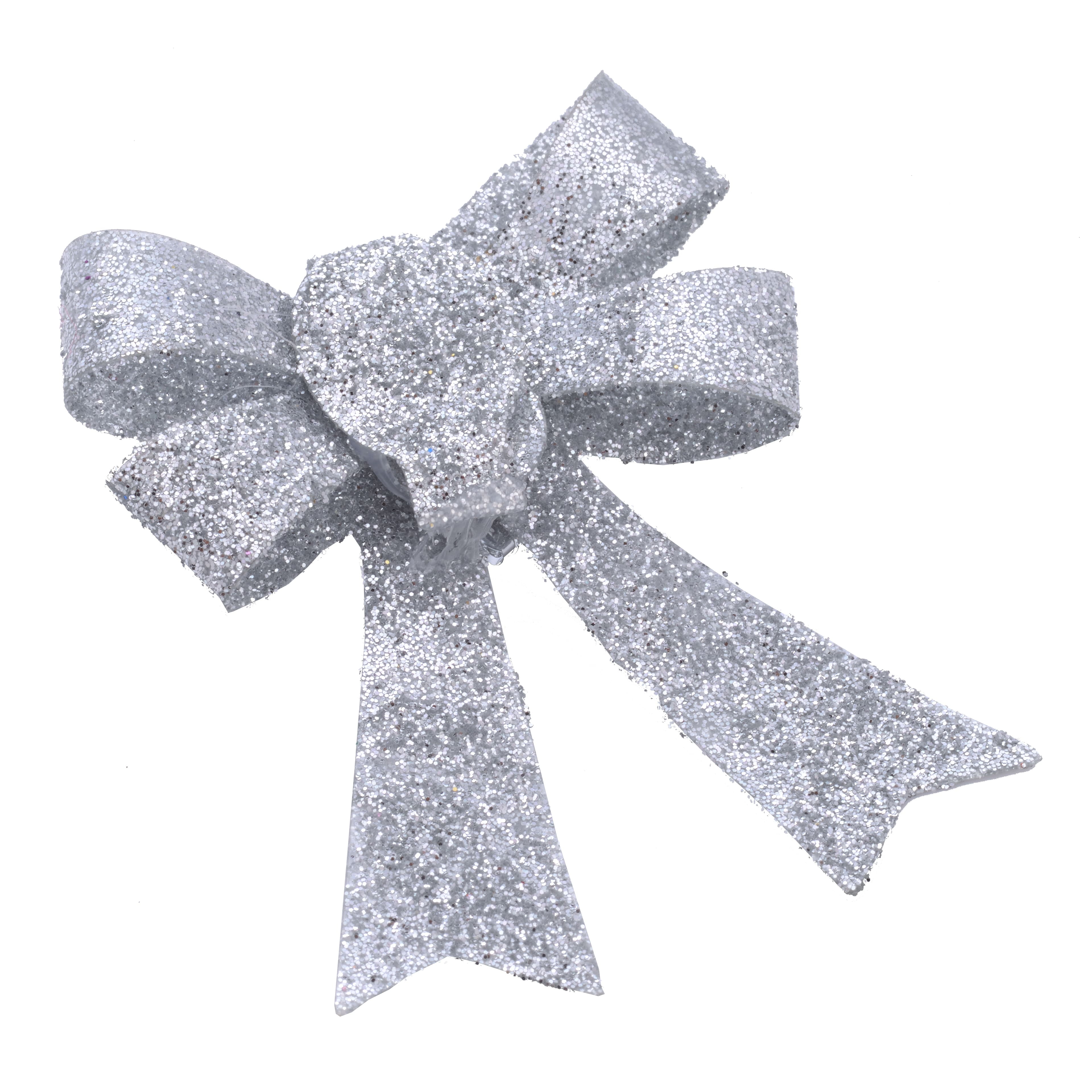 Silver Christmas Mini Bows by Ashland, 6-Pack - Walmart.com