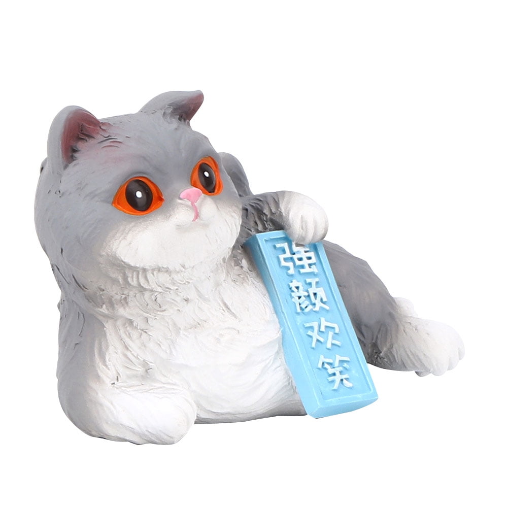 Mini Simulation Cartoon Cat Animal Model Figures Gift for Cake Decor ...