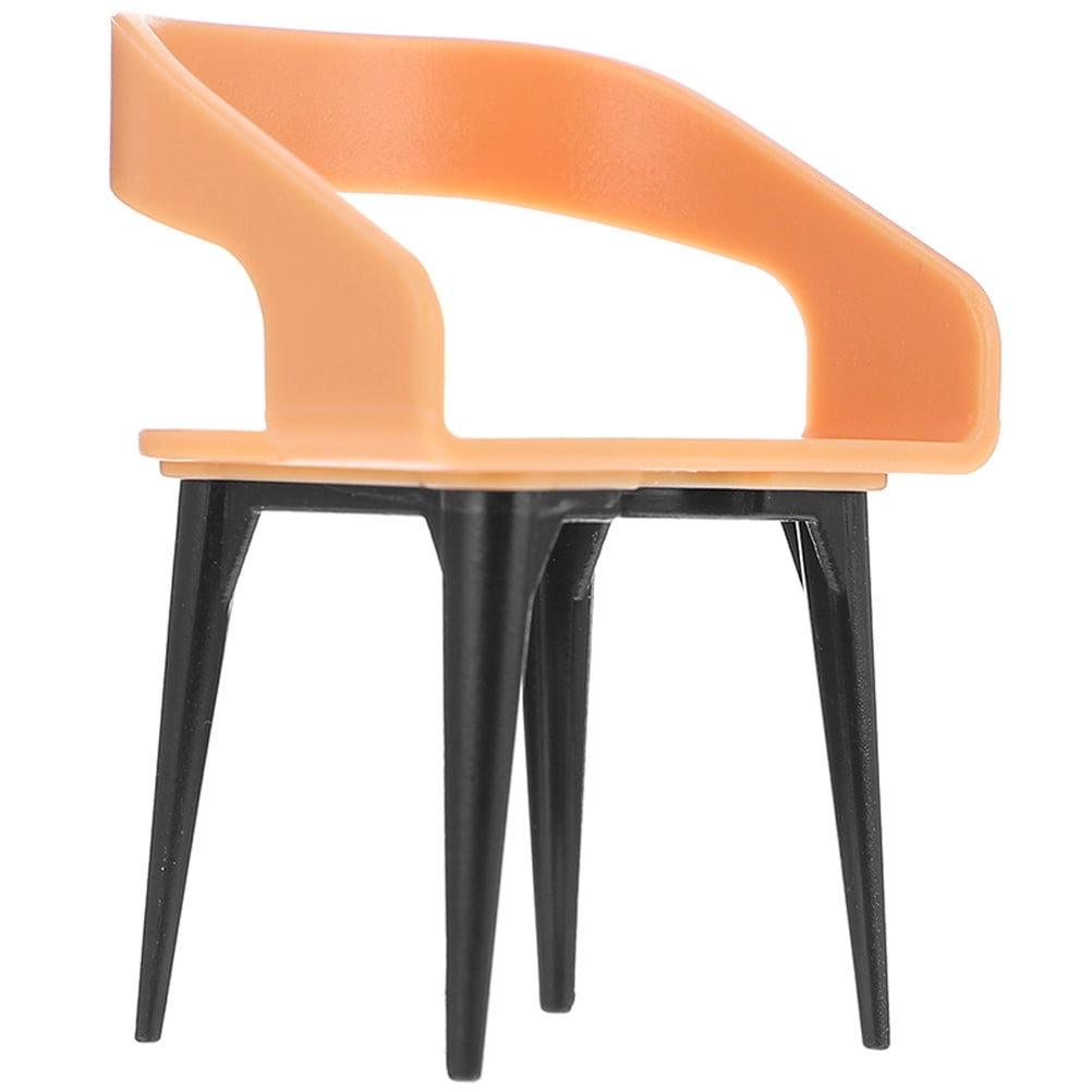 Mini Simulation Chair Wooden Dollhouse Miniature Furniture Dining Table ...