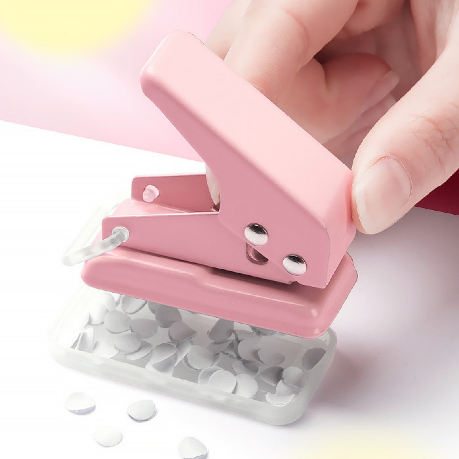 Mini Single Hole Punch Cute Manual Tiny Portable Hole Puncher 10 Sheet ...