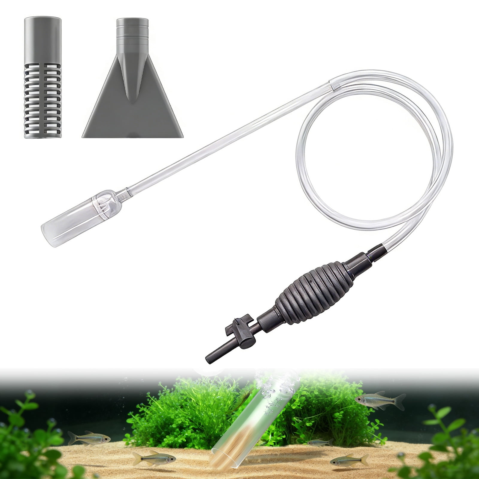Mini Siphon for Fish Tank, Fish Tank Water Siphon, Aquarium Gravel ...