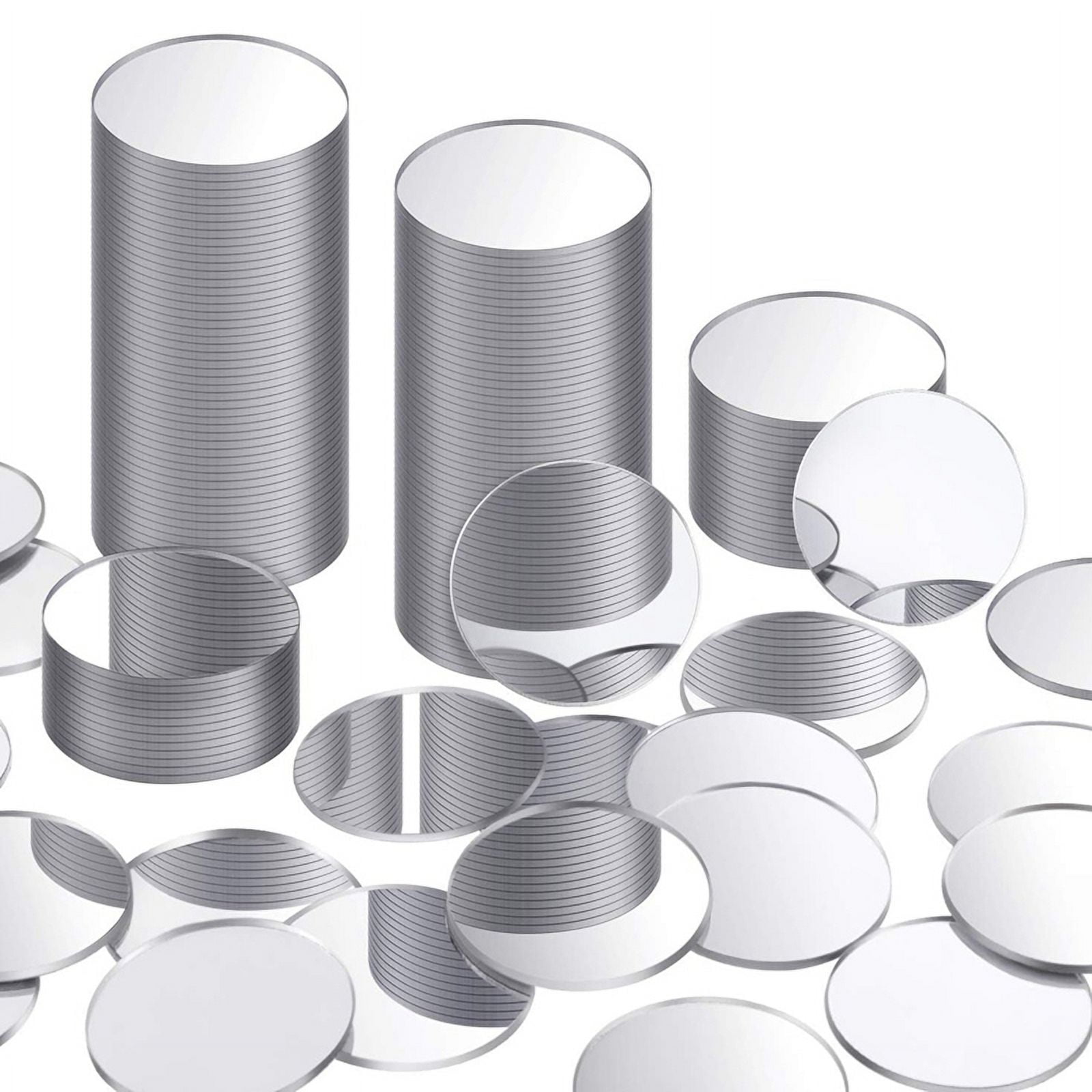 Mini Size Acrylic Round Mirror Adhesive Small Round Mirror Circles ...