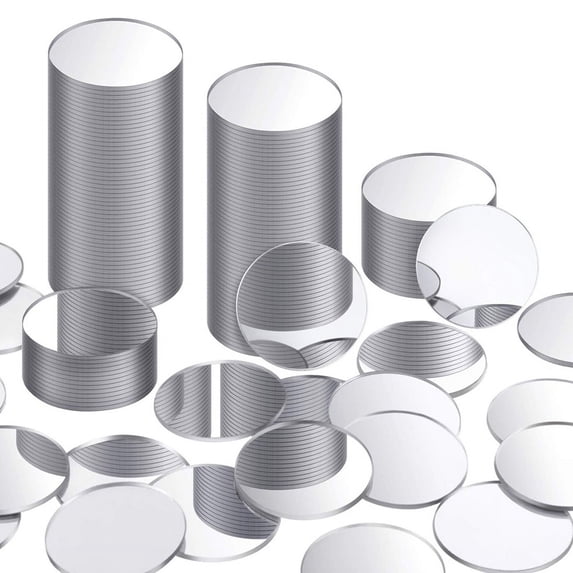 Mini Size Acrylic Round Mirror Adhesive Small Round Mirror Circles ...