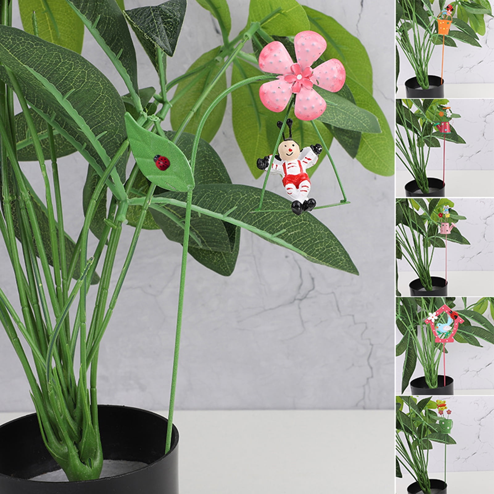 Mini Size Decorative Flower Pot Pick Plug - Micro Landscape Decoration ...