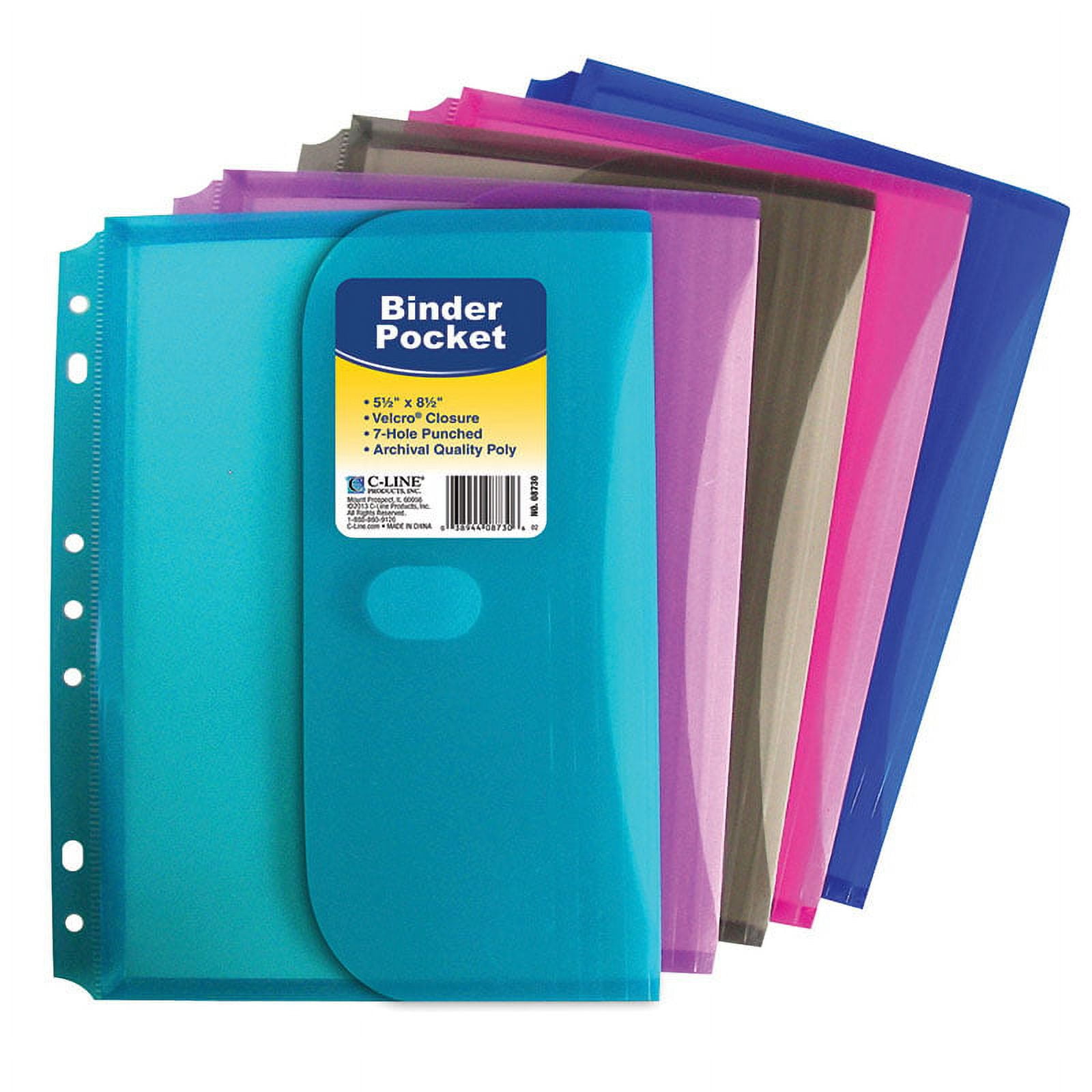 Mini-Size Poly Binder Pocket | Bundle of 2 Each - Walmart.com