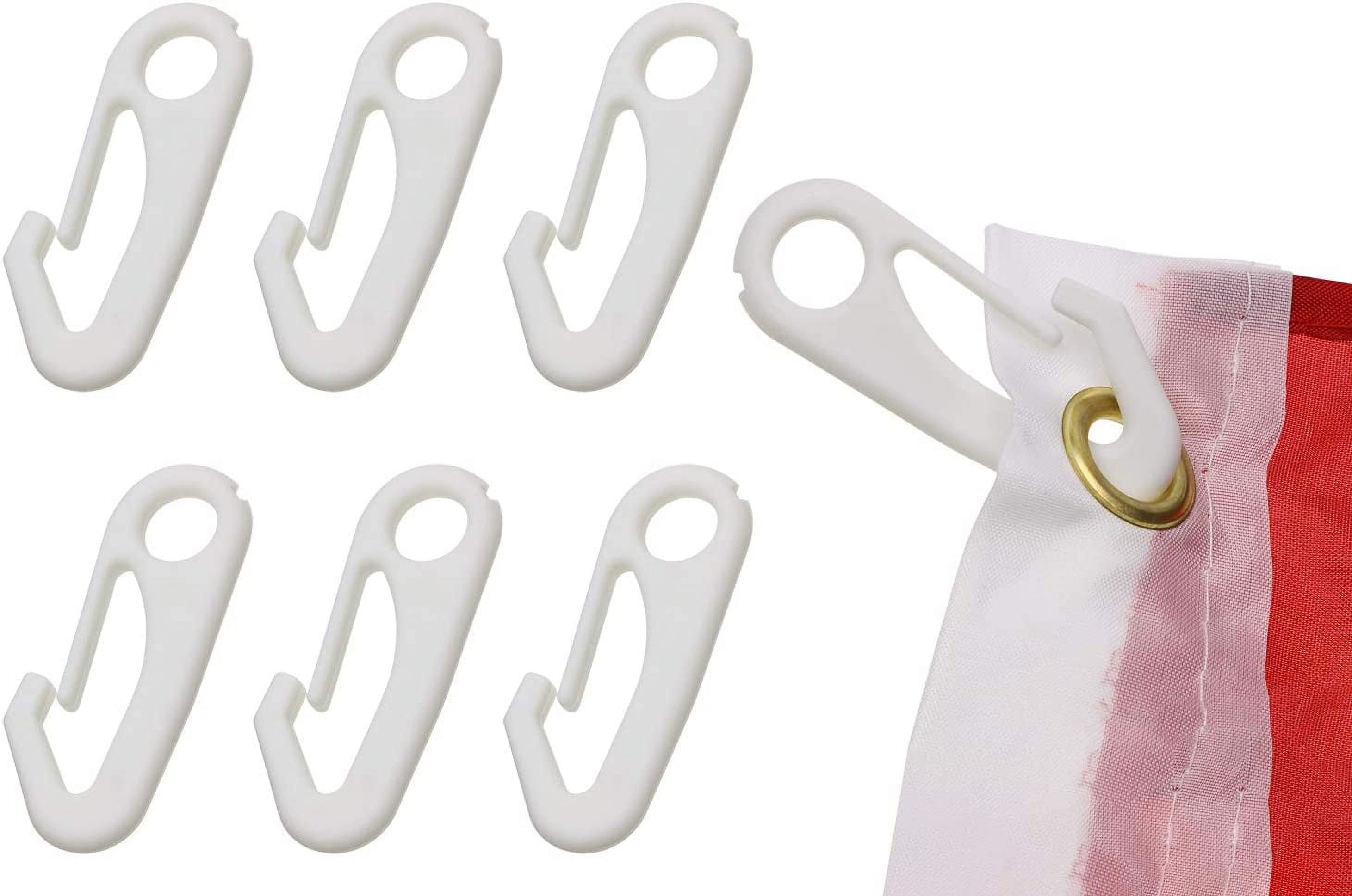 Mini Skater Nylon White Flag Pole Clip Attachment Hardware Heavy Duty ...