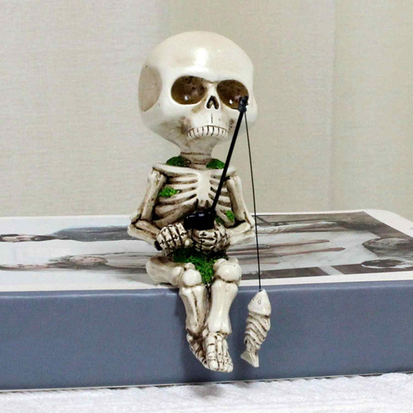 Mini Skeleton Figurines for Home Decor, Resin Small Skeletons ...