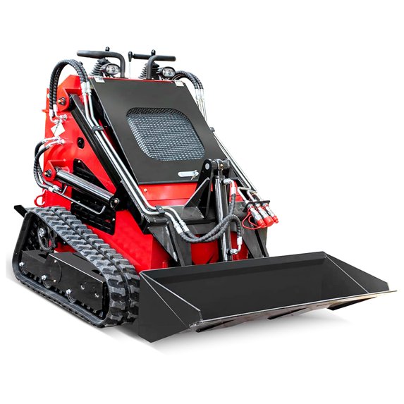 Mini Skid Steer Loader with 46 inch Bucket, 22HP Multifunction Stand-On ...