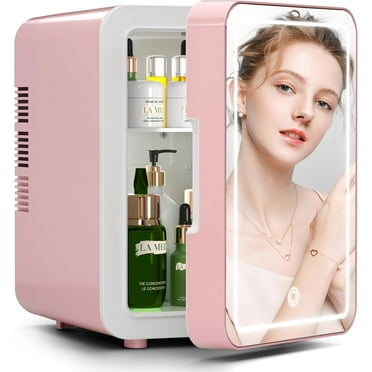Compact 4-Liter Mini Refrigerator with Built-in LED Mirror, Portable ...