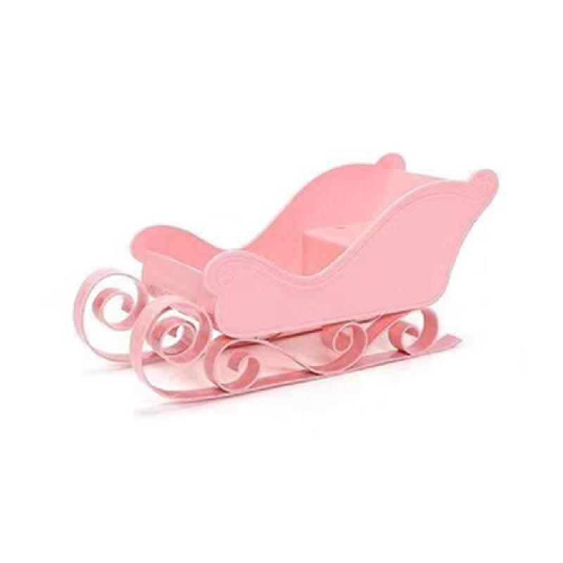 Mini Sled Ornament Festive Santa Sleigh Candy Bowl Christmas Decoration ...