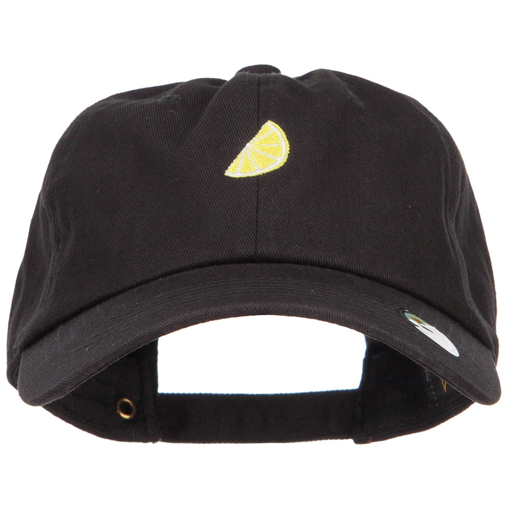 Mini Sliced Lemon Embroidered Unstructed Cap - Black OSFM - Walmart.com