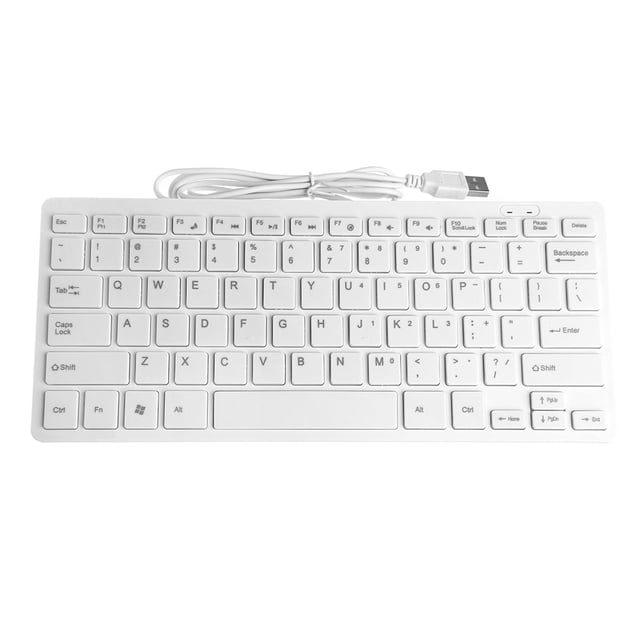 Mini Slim Multimedia USB Wired External Keyboard For Notebook Laptop PC ...