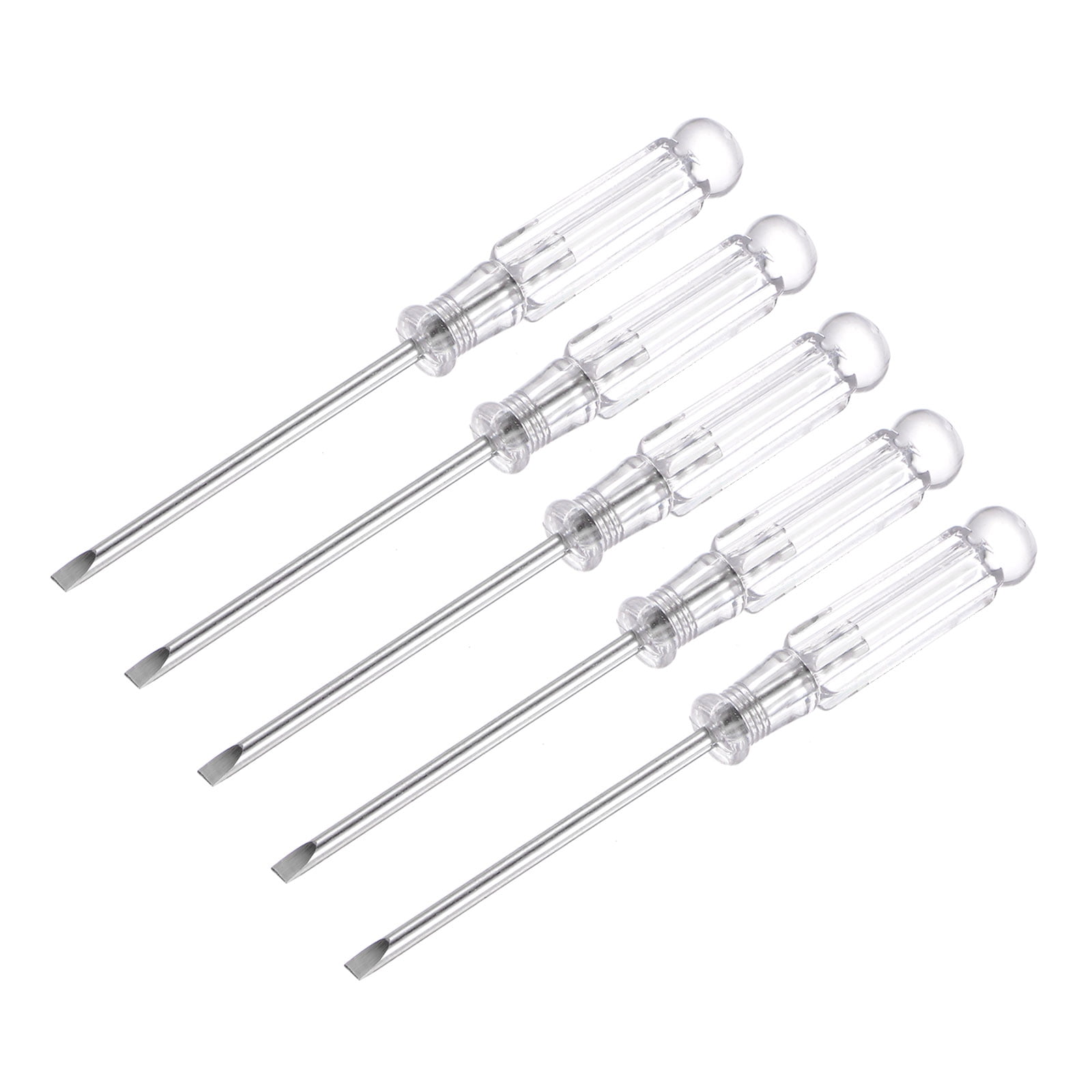 Mini Slotted Screwdriver, 3.0mm Flat Head with Clear Handle for Small ...