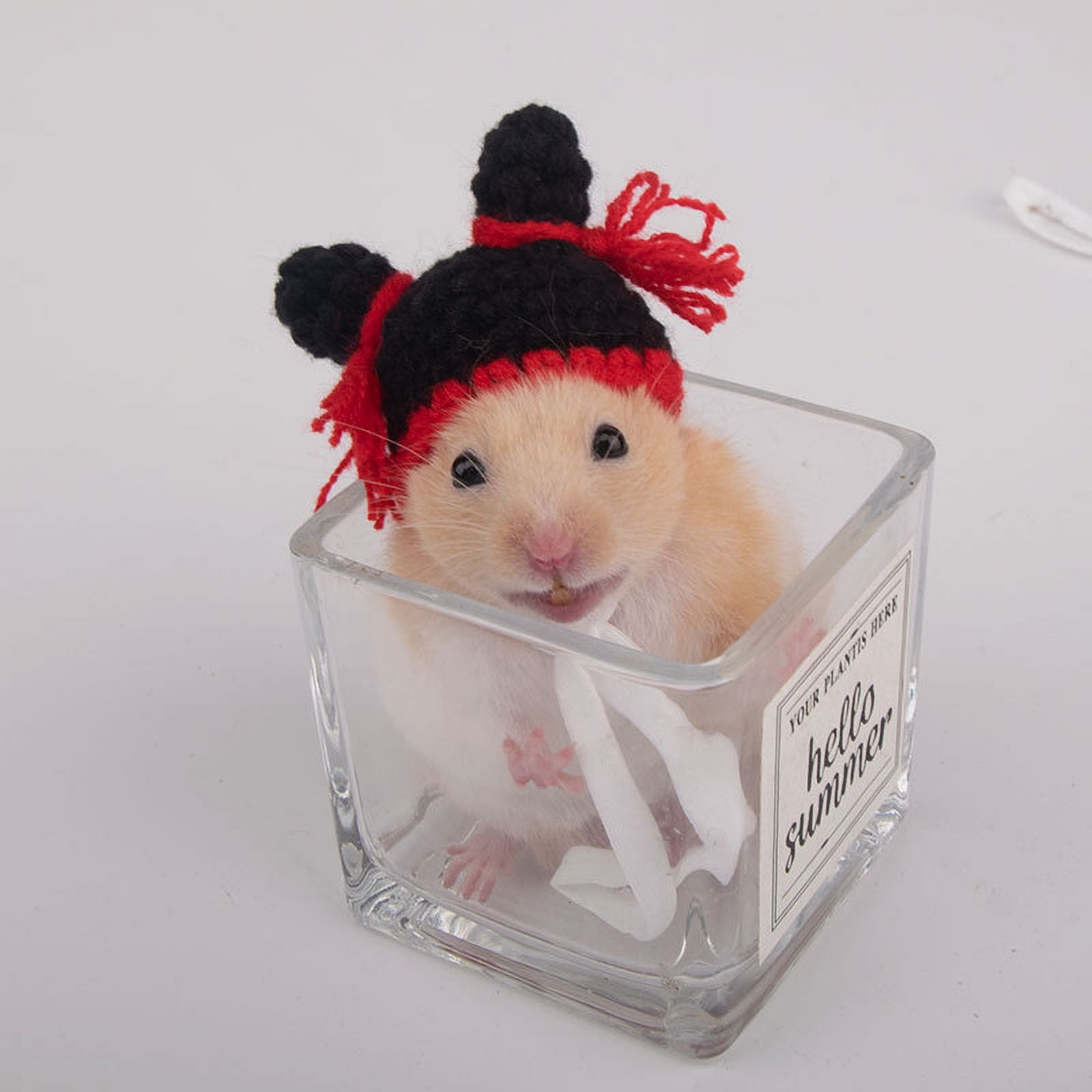 Mini Small Animals Hat with Adjustable Strap Lovely Hand Knitted Tiny ...