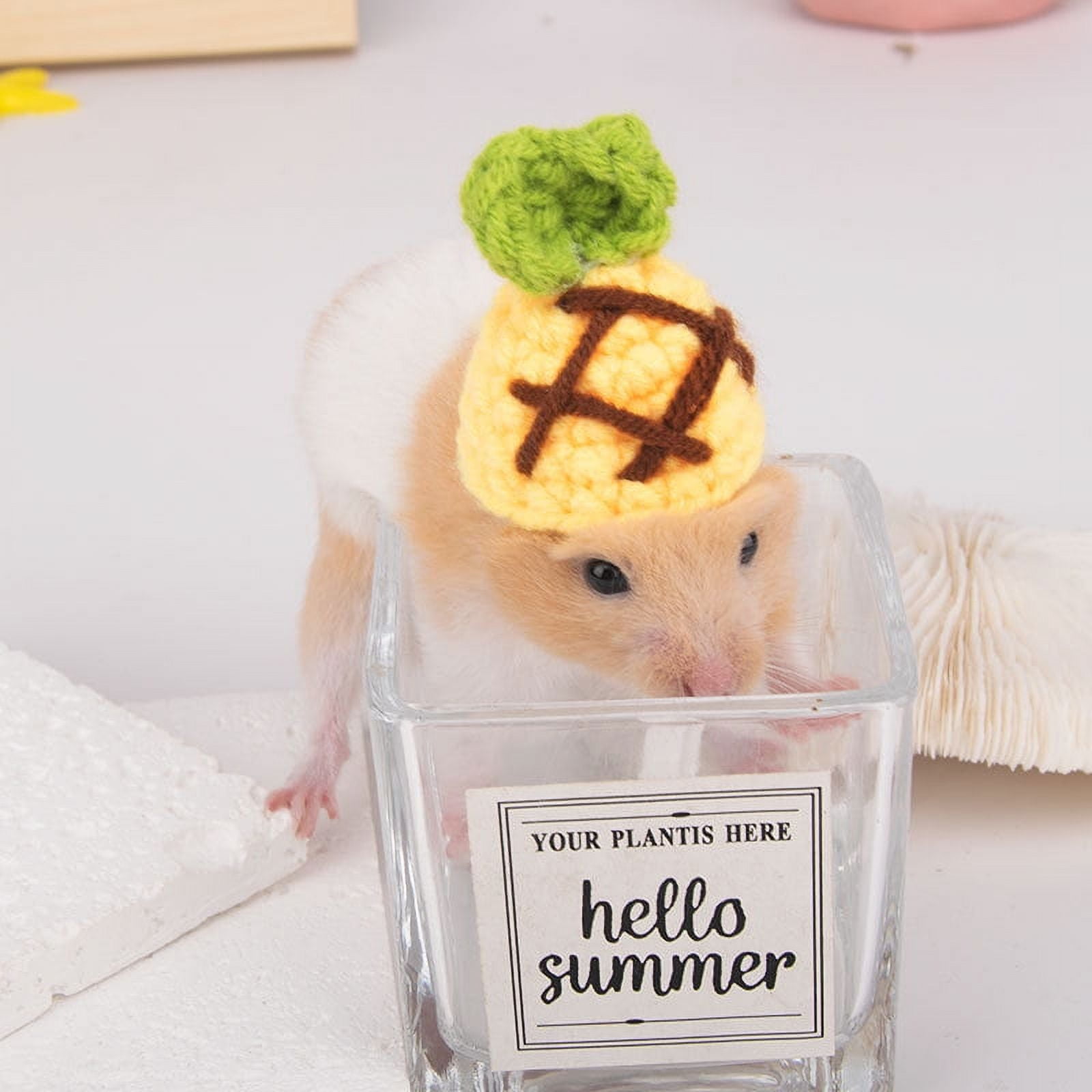 Mini Small Animals Hat with Adjustable Strap Lovely Hand Knitted Tiny ...