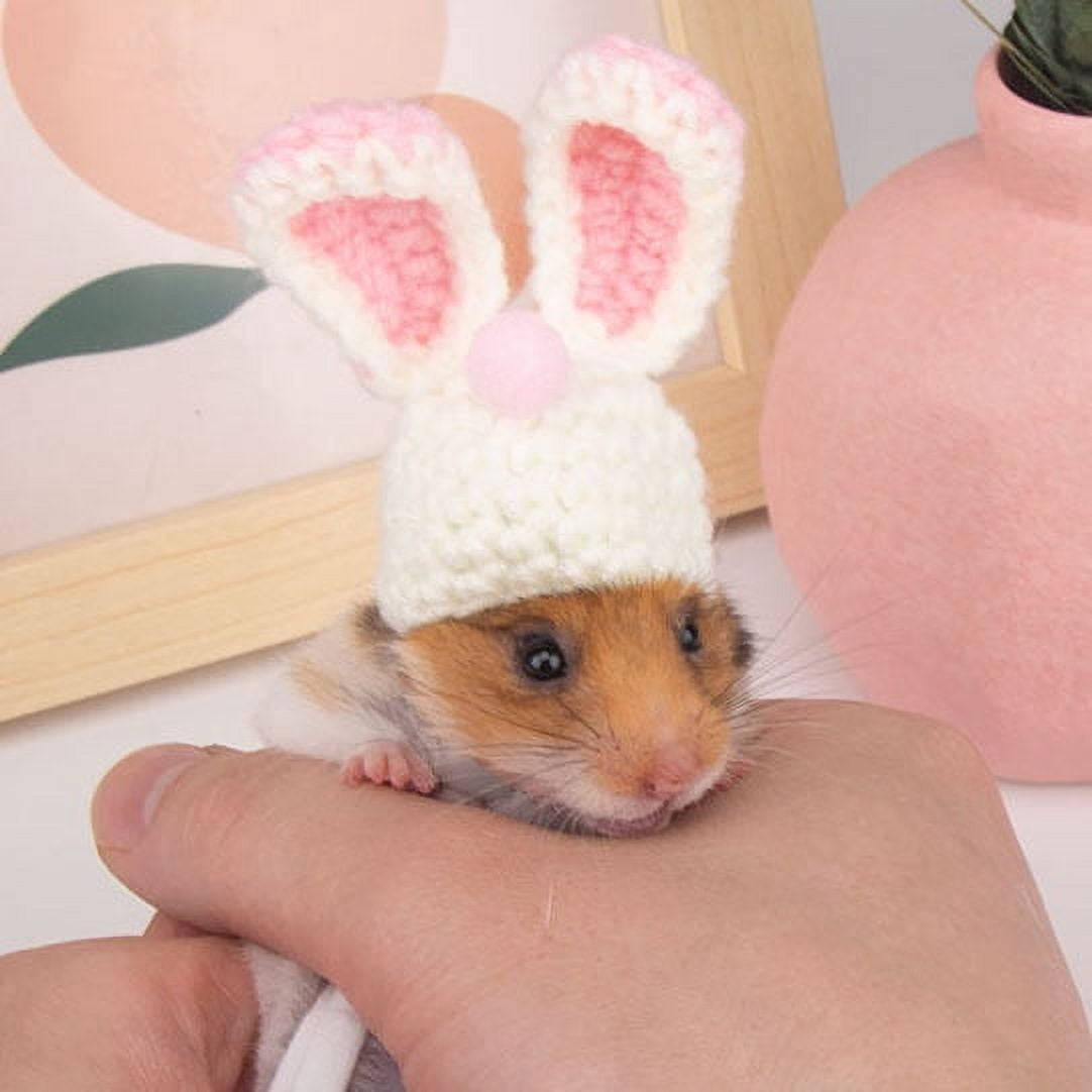 Mini Small Animals Hat with Adjustable Strap Lovely Hand Knitted Tiny ...