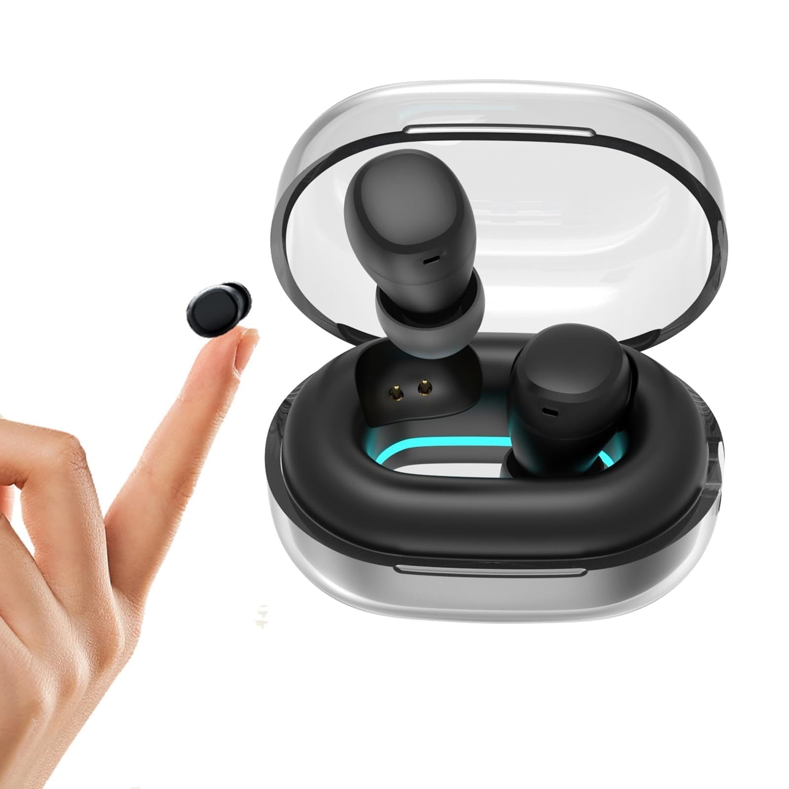 Findtime Invisible Bluetooth Earbuds, Mini Wireless Earbuds for Small ...