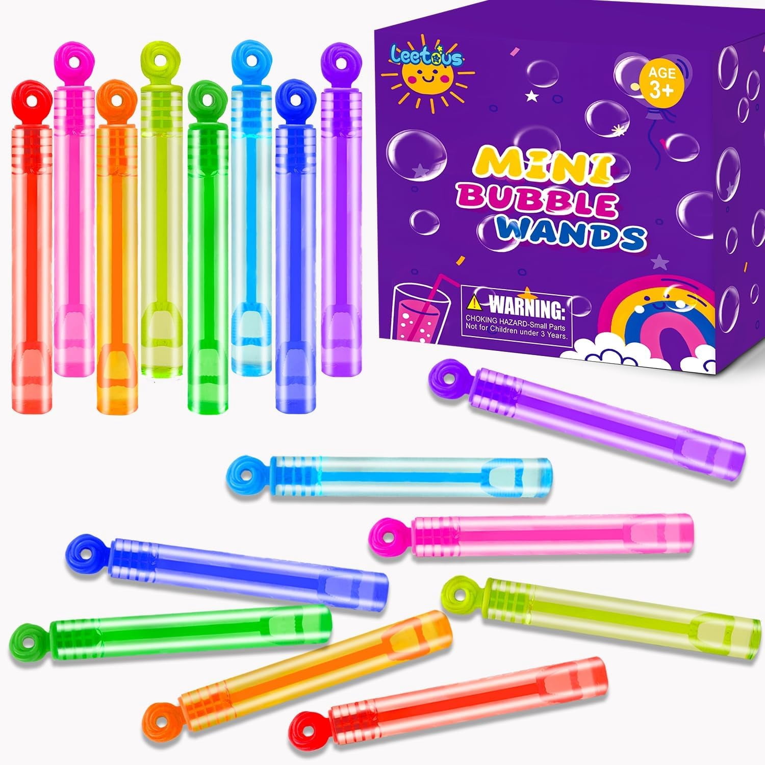 Kdfny 2 Kids Bubble Gun with 2 Bottles Refill Solution, Bubble Machine ...