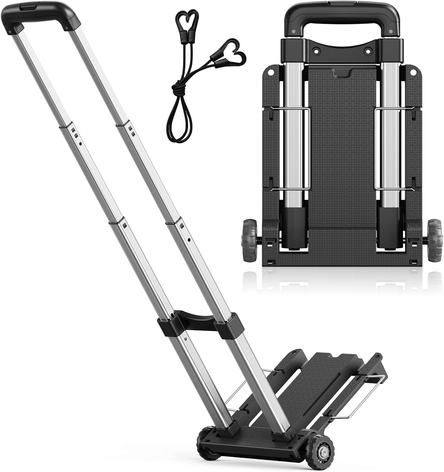Mini Small Folding Hand with 2 Tank Wheels, Expandable Base Plate ...