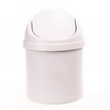 Mini Round Plastic Trash Can, Swing Lid Type Waste Bin for Home ...