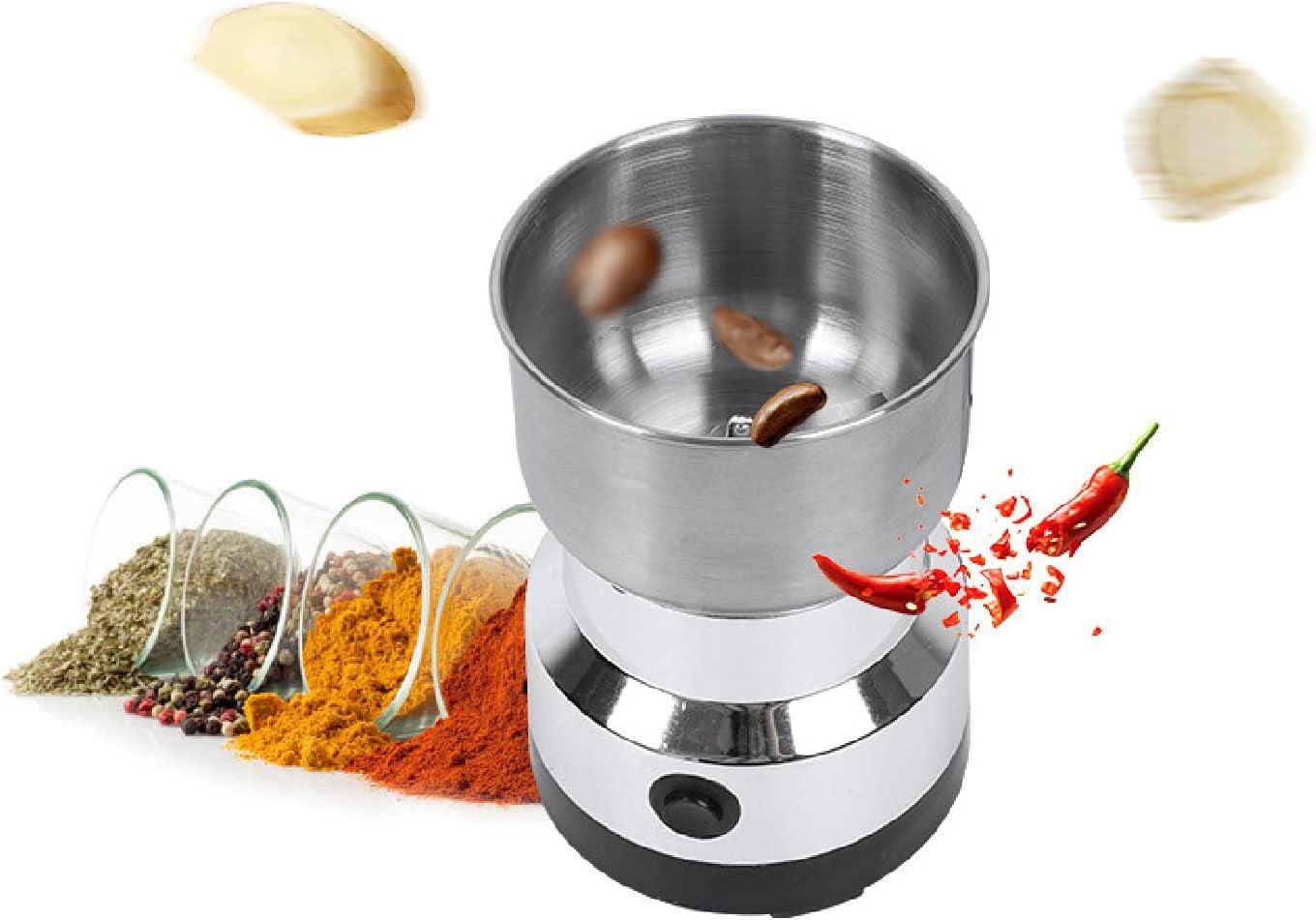 Mini Smash Machine, 300ML Multifunctional Spice Grinder, Portable ...