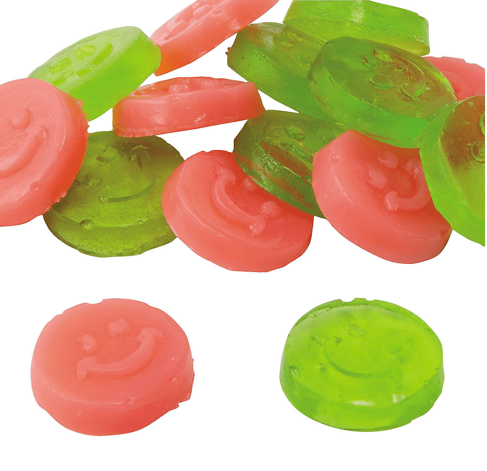 Mini Smile Face Gummy Candy, 24 Packs – 15 oz, Cherry & Lime Flavor ...