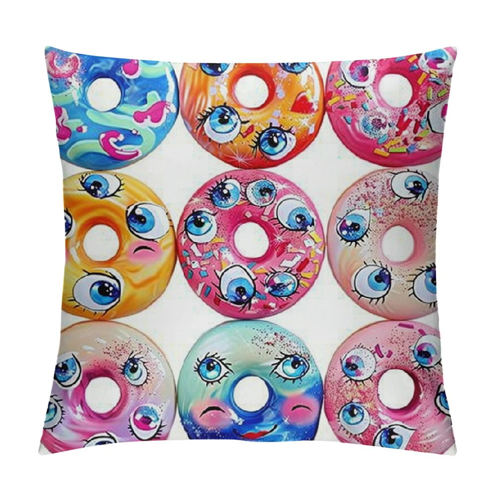 Mini Smile Face Plush Donuts for Kids, Soft Stuffed Donut Toys in ...