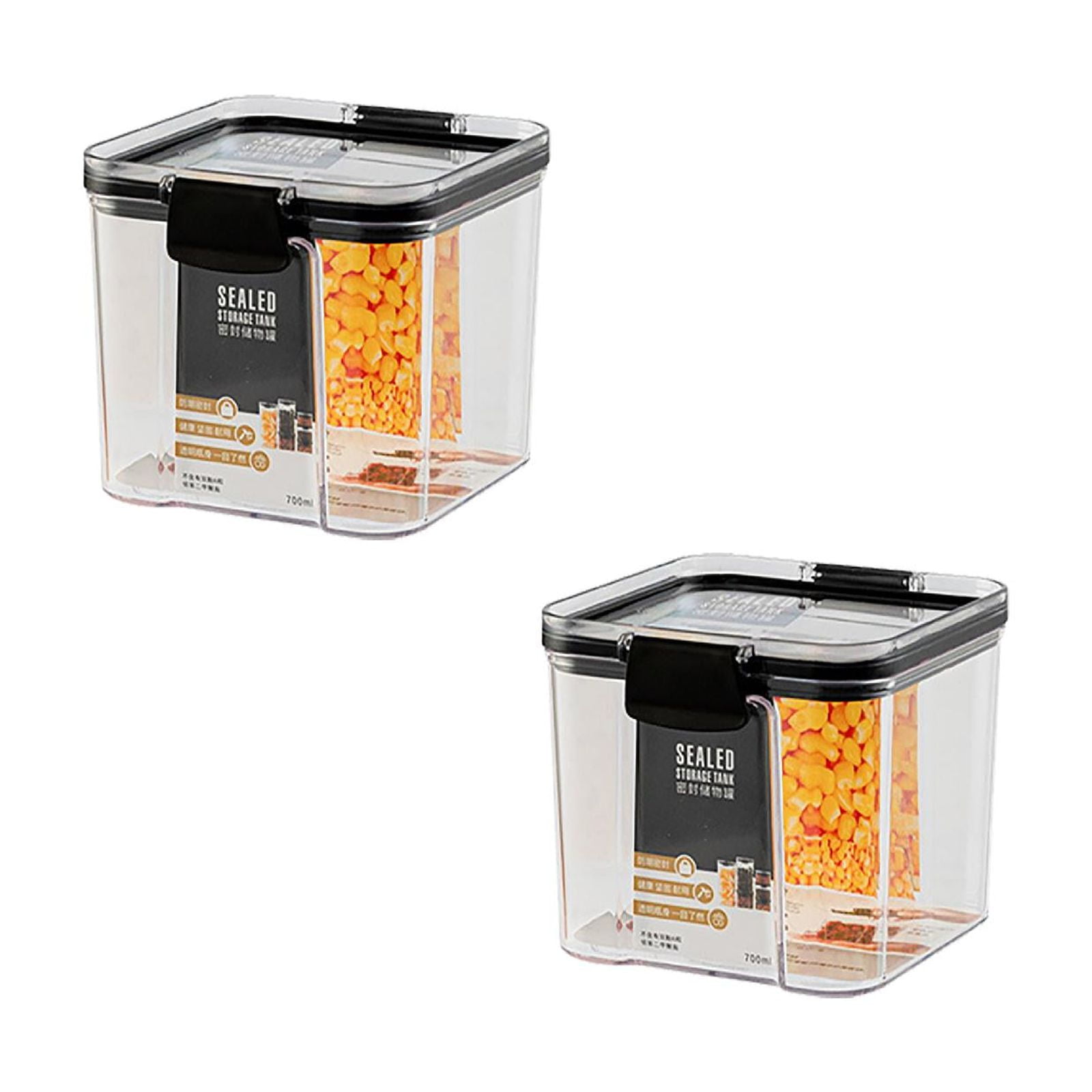 Mini Snack Containers Airtight 4 Pc Mini Container Set Clear Plastic ...