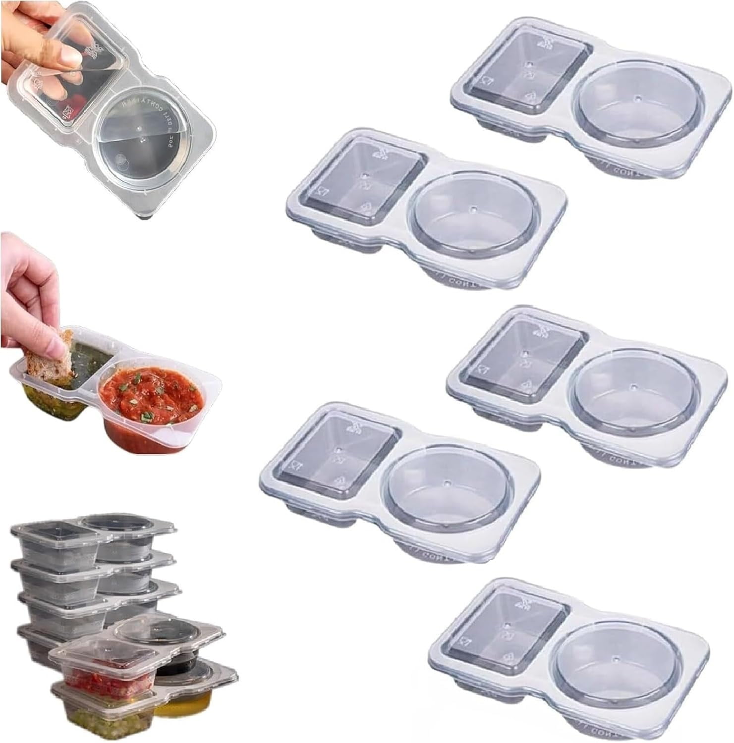 Mini Snack Containers with Lids,Mini Divided Snack Containers with Lids ...