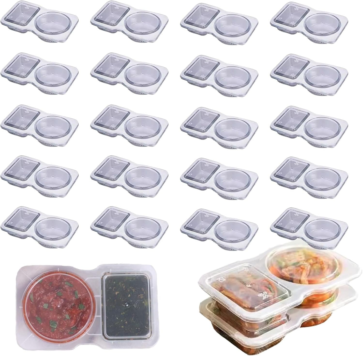 Mini Snack Containers with Lids, Nut and Cheese Snack Containers ...