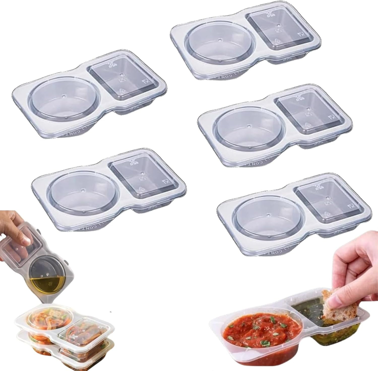 Mini Snack Containers with Lids, Reusable Snack Packs, 20 Sets ...