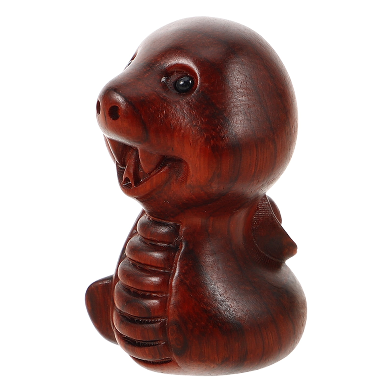 Mini Snake Figurine Carving Wood Snake Statue Miniature Snake Crafts ...