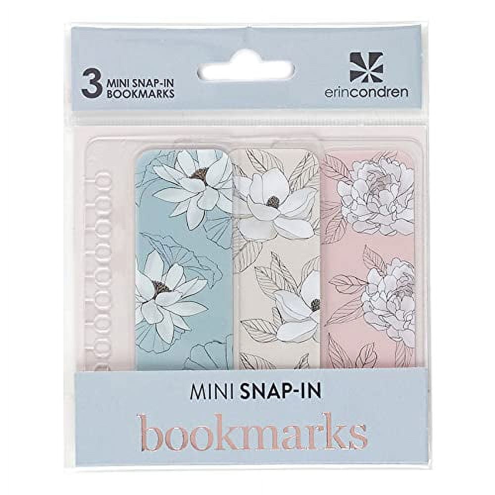 Mini Snap-in Bookmark Trio in Flora, Mark Your Pages in Style with ...