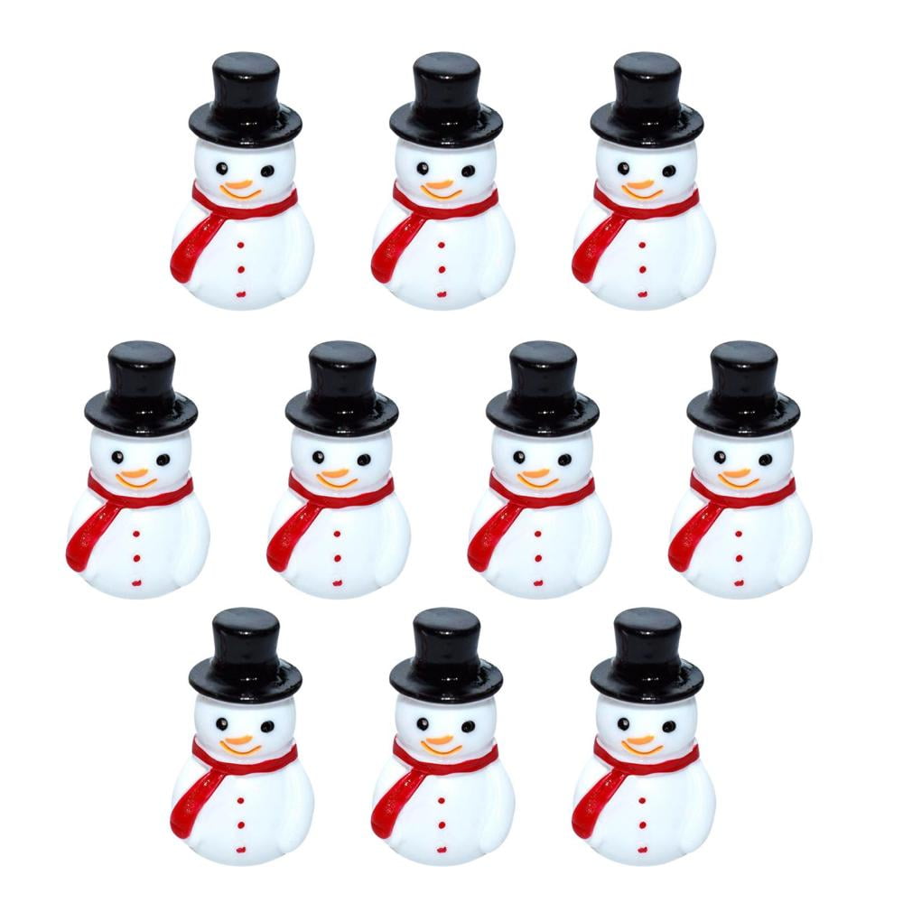 Mini Snowman Figurines | Cute 10pcs Tiny Christmas Figurines Mini ...