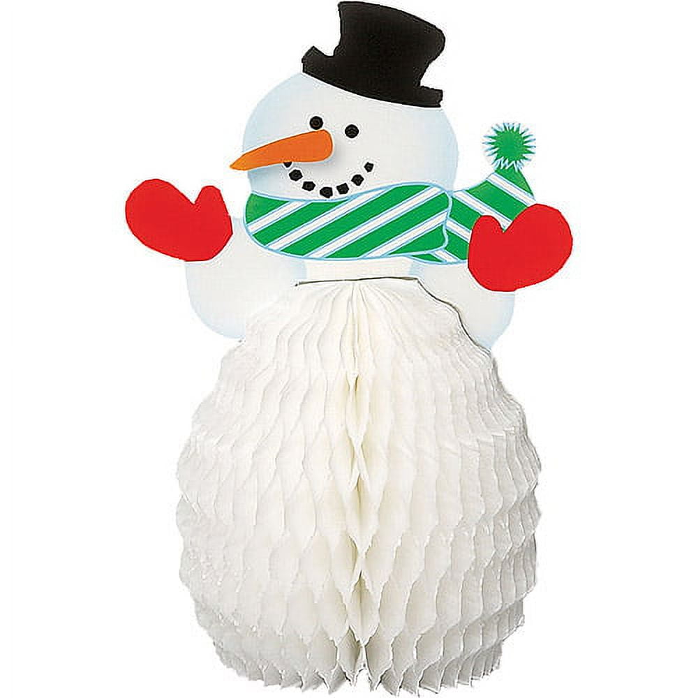Mini Snowman Holiday Honeycomb Decorations, 4-Count - Walmart.com