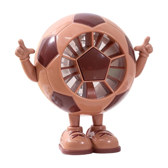 Mini Soccer Ball Handheld Fan, LED Glowing Personal Air Circulator, 6 ...