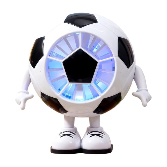 Mini Soccer Ball Handheld Fan, LED Glowing Personal Air Circulator, 8 ...