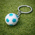 Mini Soccer Ball PVC Keychain with Polished Finish, Solid Football Key ...